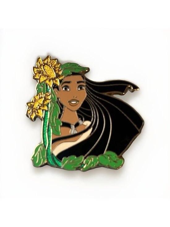 Disney | Jewelry | Disney Pin Pocahontas Sunflowers Flower Portrait ...